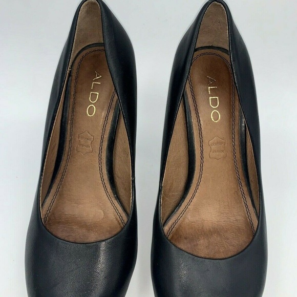 Aldo | Shoes | Aldo Womans Genuine Leather Black Platform Pumps | Poshmark